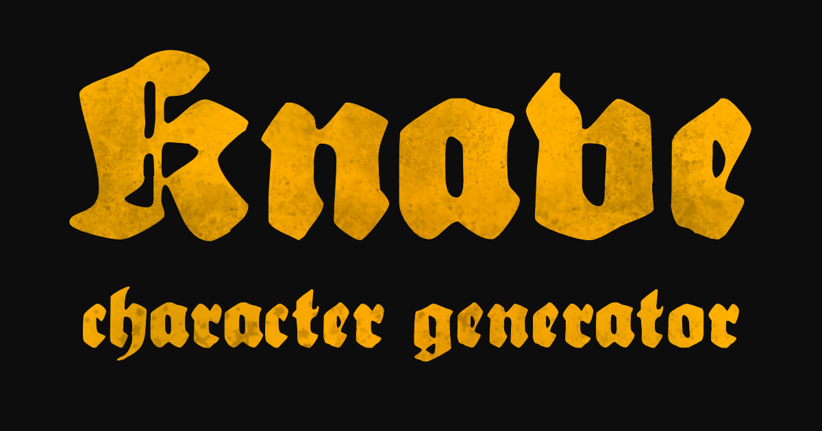 Knave 1.0 Character Generator